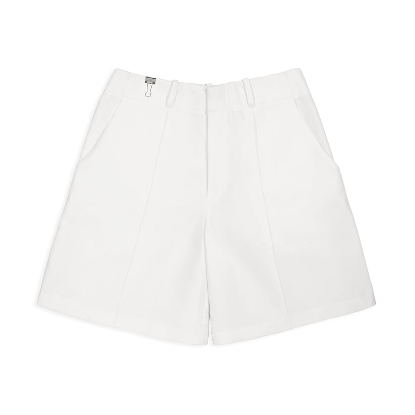HIGH WAIST WHITE LINEN LEWIS SHORTS – [ MATÌERE ESSENCE ]